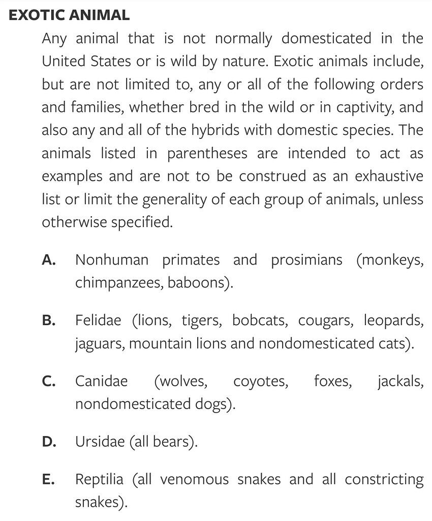 Local Exotic Law - Legislation - MorphMarket Reptile Community