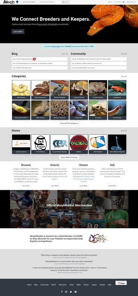New Homepage Design! - MorphMarket News - MorphMarket Reptile Community